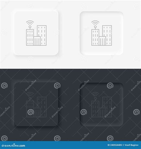 Communication Television Building Icon Vector Artificial