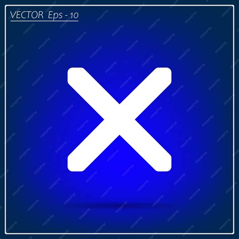 Premium Vector Deletion Sign Cross Vector Icon