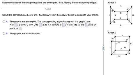 solved determine whether the two given graphs are