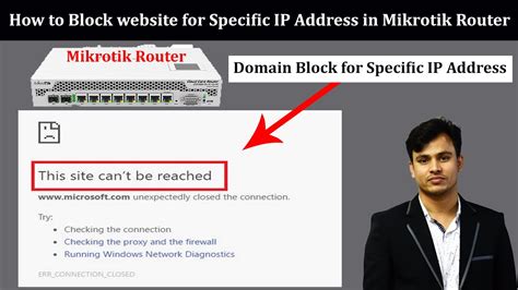 How To Block Website For Specific Ip Address In Mikrotik Router Youtube