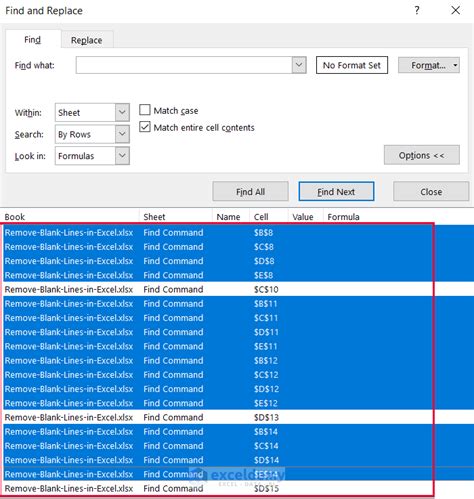 How To Remove Blank Lines In Excel 7 Methods Exceldemy