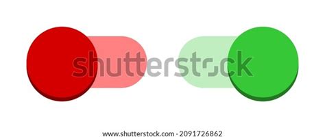 On Off Red Green Switch Toggle Stock Vector Royalty Free 2091726862 Shutterstock