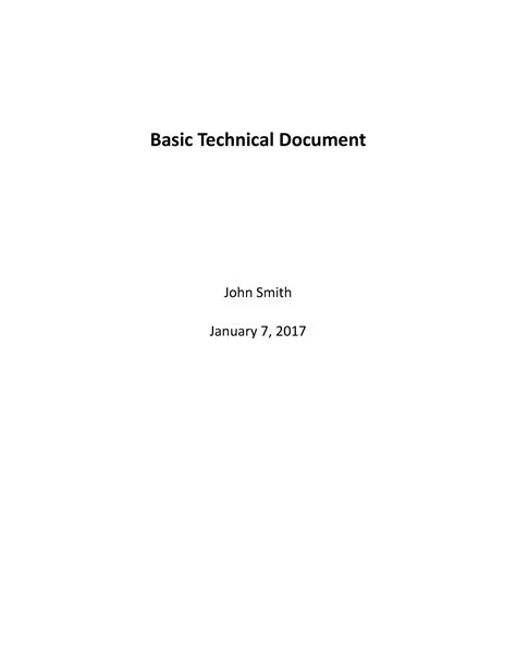 Basic Technical Document Studocu