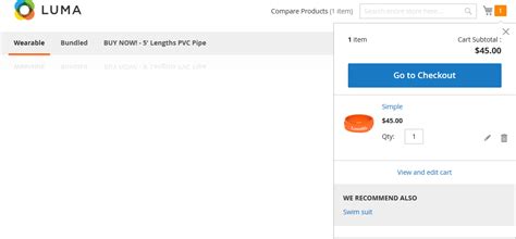 magento 2 mini cart recommended products