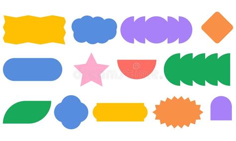 Collection Of Geometric Shape Abstract Design Element Vector Stock Illustration Illustration