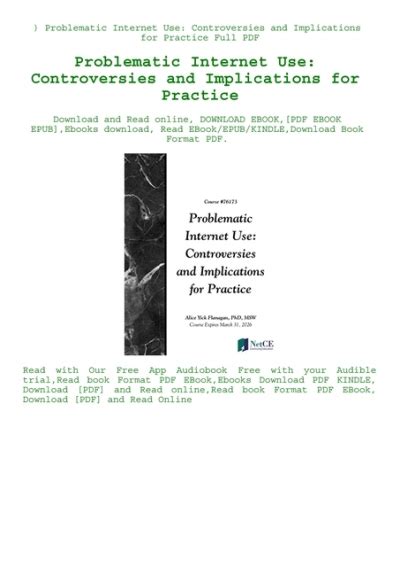 Download Pdf Problematic Internet Use Controversies And Implications For Practice Full Pdf