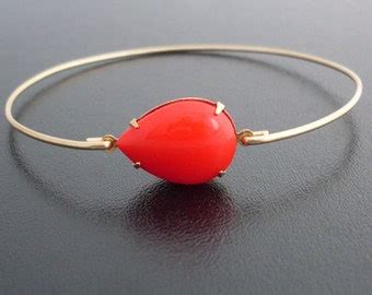 Red And Gold Jewelry Etsy