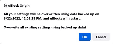 Can T Import Settings On Chromium Based Portable Browsers Issue UBlockOrigin UBlock