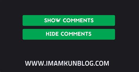 cara masang show and hide komentar blogger dengan onclick