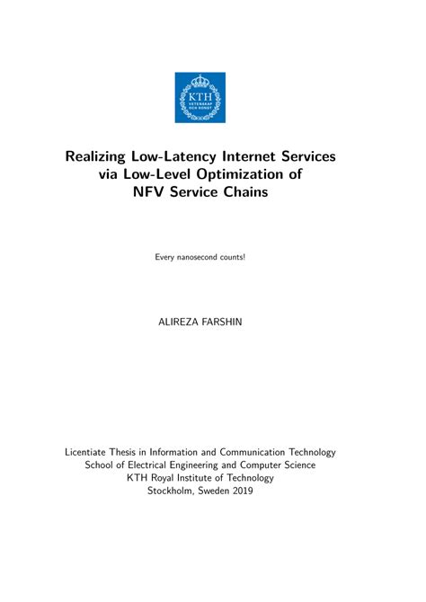 Pdf Realizing Low Latency Internet Services Via Low Level