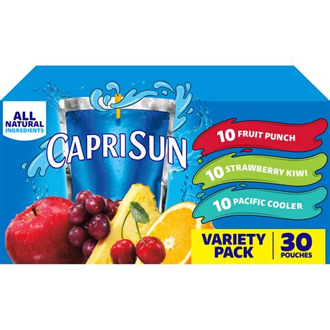 Capri Sun Fruit Punch Strawberry Kiwi And Pacific Cooler Juice Drink