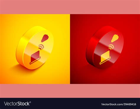 Isometric Network Cloud Connection Icon Isolated Vector Image