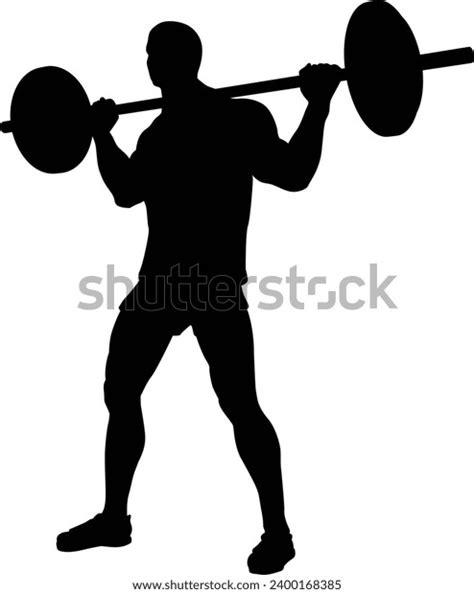 Weight Lifting Muscle Man Bodybuilder Weightlifting Stock Vector Royalty Free