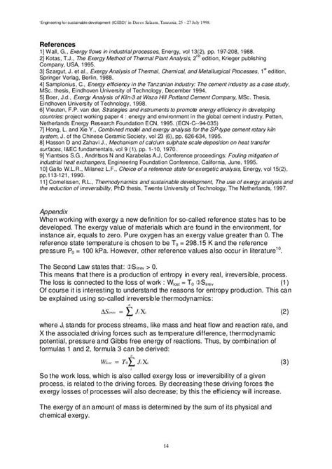 Exergy Analysis As A Tool For Energy Efficiency Improvements In The T…
