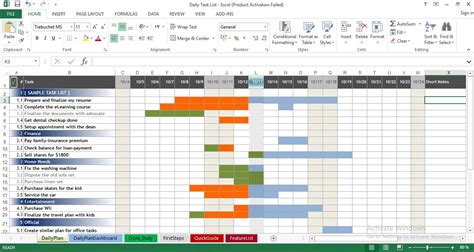 Daily Task Manager Excel Template