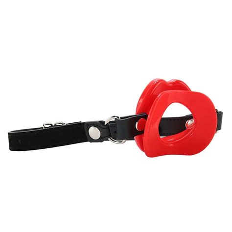 Sex And Mischief Silicone Lips Mouth Gag Red