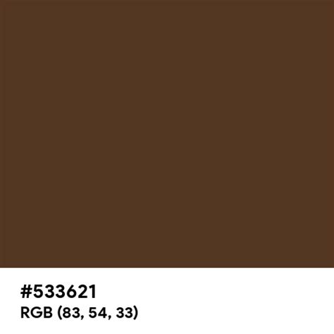 Matte Dark Brown Color Hex Code Is 533621