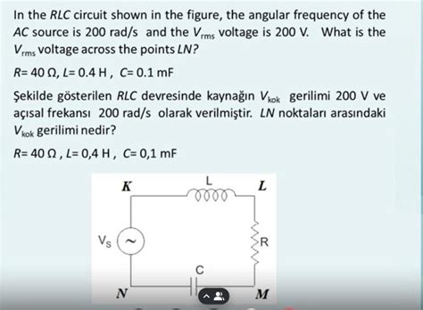 Solved In The RLC Circuit Shown In The Figure The Angular Chegg