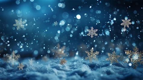 premium ai image snowflake background with generative ai
