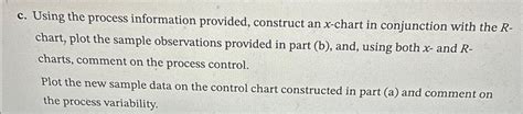 Solved C Using The Process Information Provided Construct Chegg Com