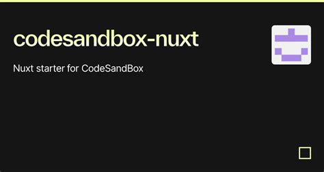Codesandbox Nuxt Codesandbox