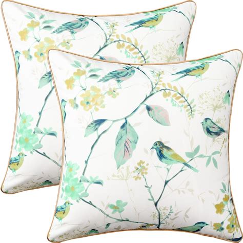 Vogol Green Birds Pillowcases Modern Pattern Printed Home Decoration