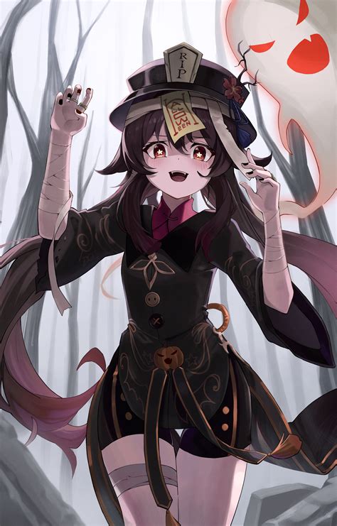 Hu Tao And Boo Tao Genshin Impact Drawn By Baseatoz Danbooru