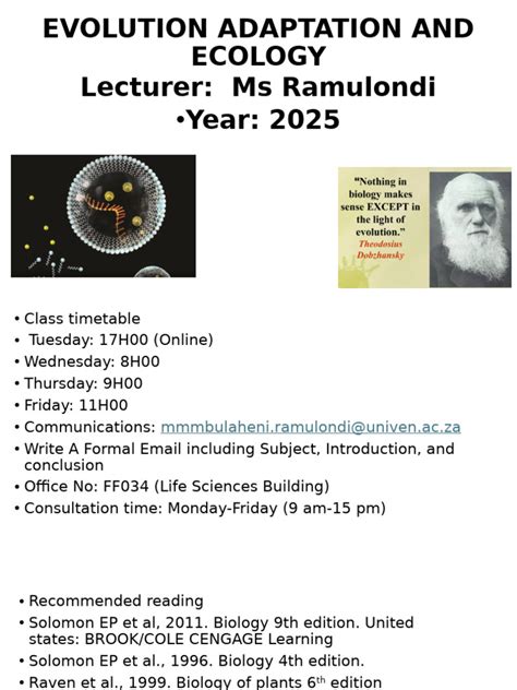 Evolution Adaptation And Ecology Course Pdf Dominance Genetics