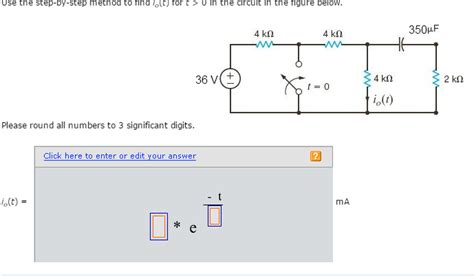 solved use the step by step method to find io t for t 0