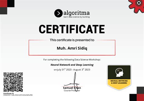 Certificate Verification Algoritma Data Science School
