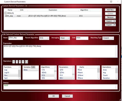 Configuring A Custom Derived Parameter To Report Holzgrefes Heart Rate Corrected Qt Interval Configuring A Custom Derived Parameter To Report Holzgrefes Heart Rate Corrected Qt Interval