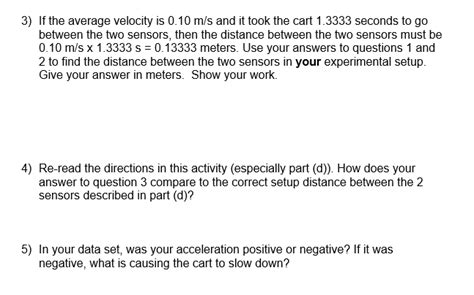 Solved D The Distance Between The Two Sensors On The Track
