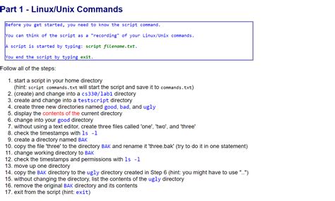 Solved 1 Start A Script In Your Home Directory Hint