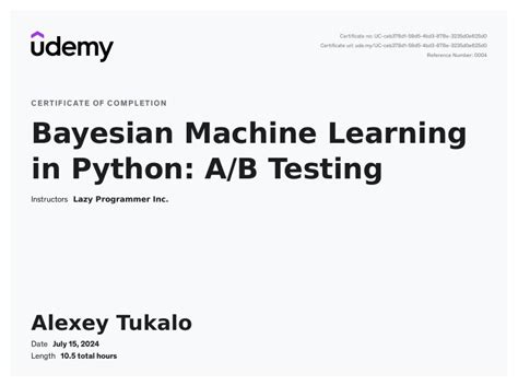 Alexey Tukalo On Linkedin Ive Just Completed The Bayesian Machine Learning With Python Ab