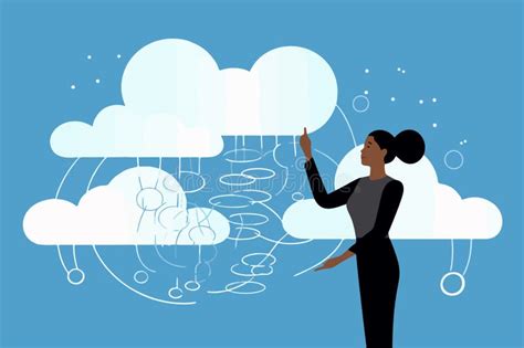 Content Businesswoman Engages With Cloud Computing System Satisfied
