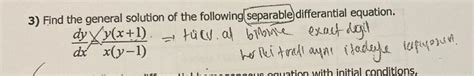 Solved 3 Find The General Solution Of The Following