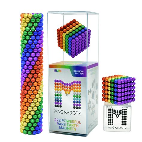 5mm Rainbow Magnedotz 216 Pcs Magnetic Balls Desktop Fidget Toy