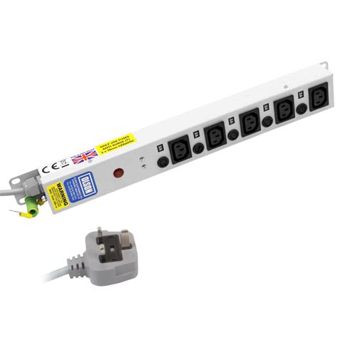 Way A IEC C Sockets Individually Fused Neon A Plug PDU Olson Direct