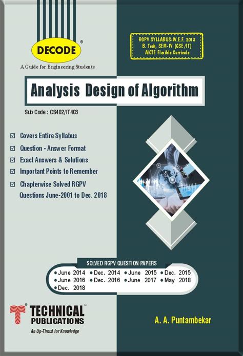 buy decode analysis design of algorithm for rgpv book online at low