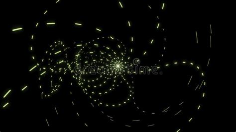 Curved Stream Of Moving Luminous Dots Design Glowing Dots Move Like