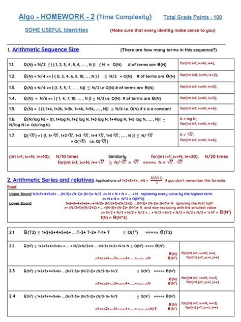 Algo 2021 Homework 2 Pdf Time Complexity Iteration
