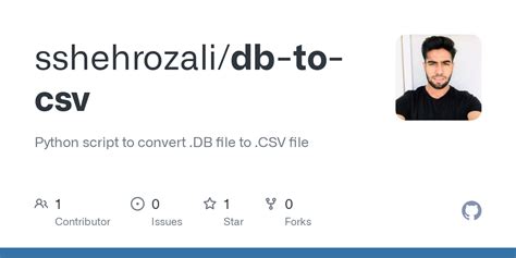 github sshehrozali db to csv python script to convert db file to