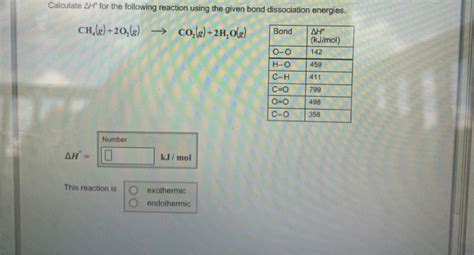 Solved 142 Calculate Ah For The Following Reaction Using