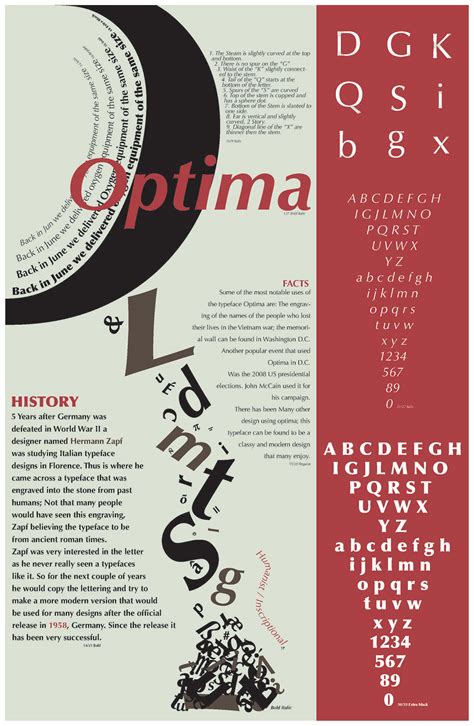 Optima Typography Poster