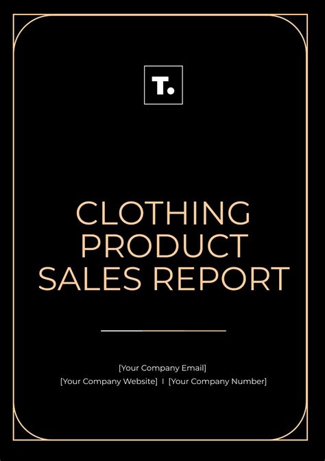 Free Clothing Product Sales Report Template To Edit Online