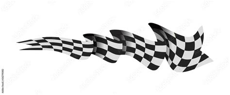 Checkered Race Flag Vector Illustration Isolated On White Stock Vector