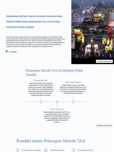 Penerapan Metode Traffic Accident Analysis Pada Proses Pembuktian