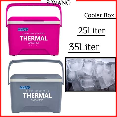 Matsu Rectangle Cooler Box With Handle 25liter 35liter Shopee Malaysia