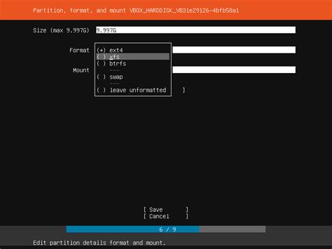 เลือก Root File System ให้เป็นแบบ Xfs ตอนติดตั้ง Ubuntu 1804 สปาลีนุกซ์