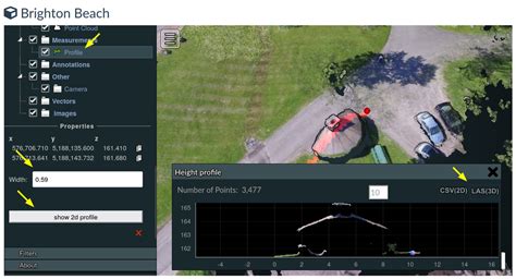 Generate Elevation Profiles WebODM Lightning